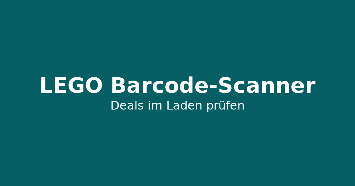 LEGO Barcode-Scanner - Brick-Tracker Blog